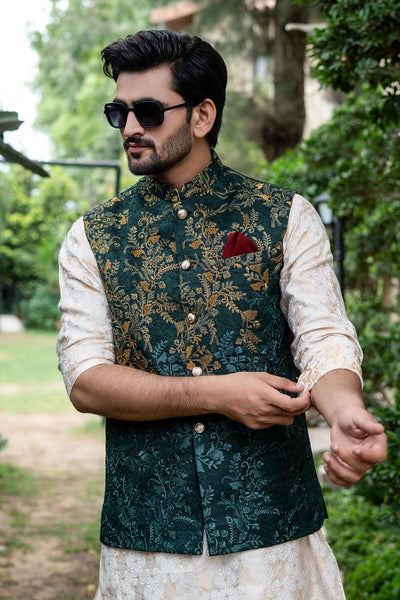 Er Green Mehndi Sangeet Waist Coat – Edge Republic