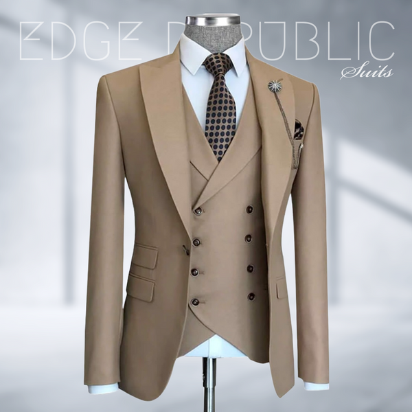 Men's Brown Wool Rich Tropical Classic 3-Piece Suit – Edge Republic