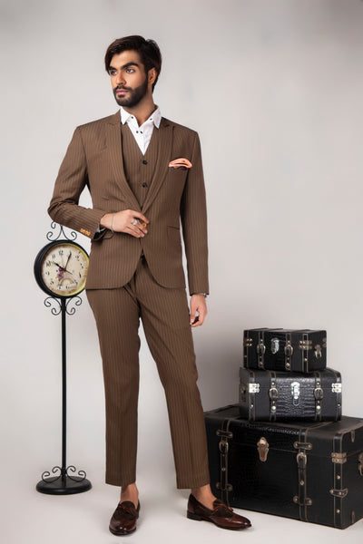 Oxford Lining Light Brown Suits For Men – Edge Republic